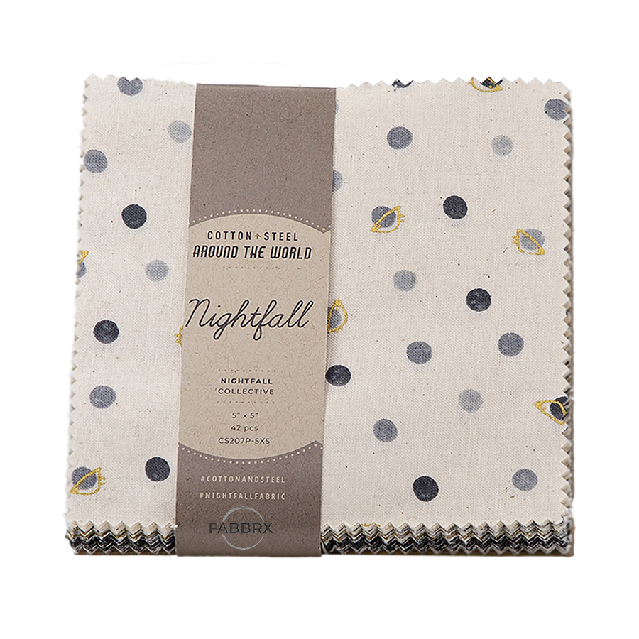 Cotton+Steel Fabrics CS207P-5X5 Nightfall Metallic 5X5 Pack