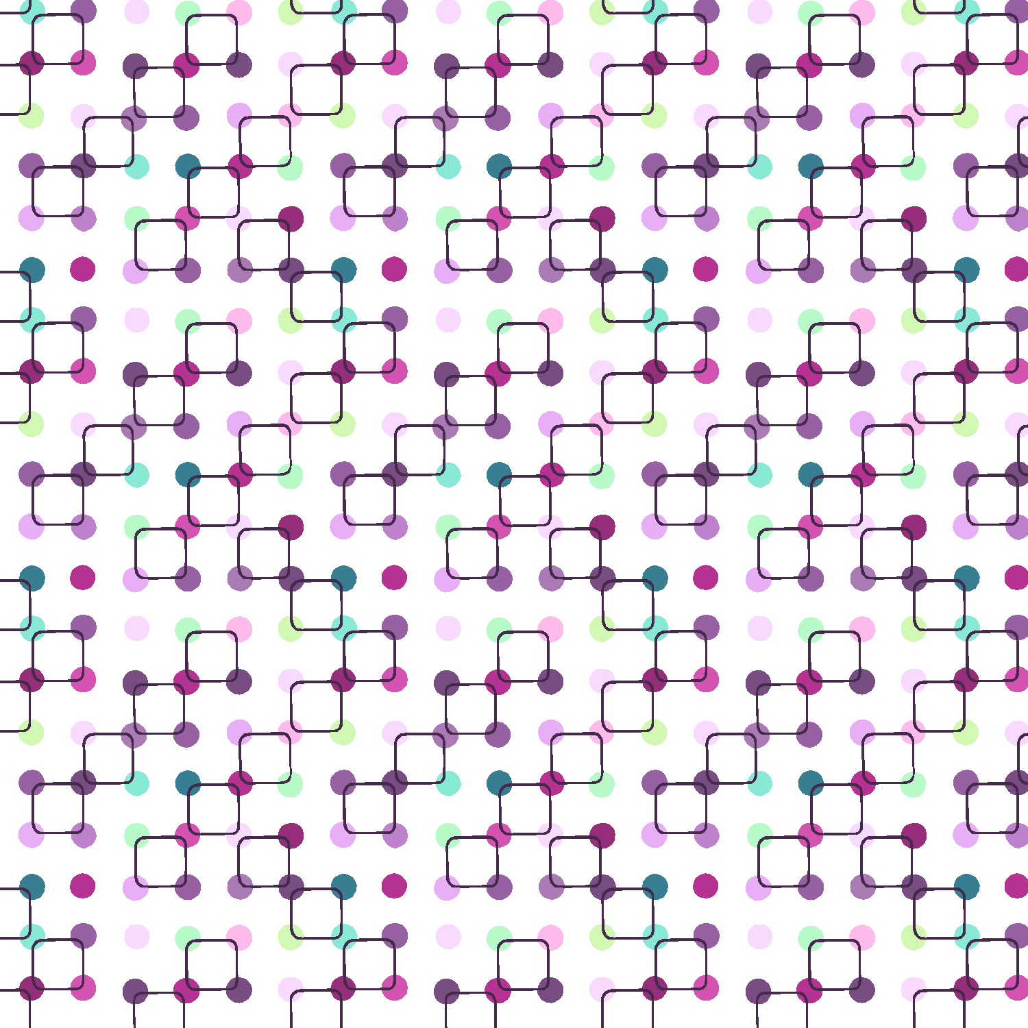 Cotton+Steel Fabrics RF103-PL3 A Day Away Connect The Dots Plummy Fabric