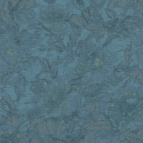 Jinny Beyer 7132-027 Palette Floral Outline Misty Blue Fabric